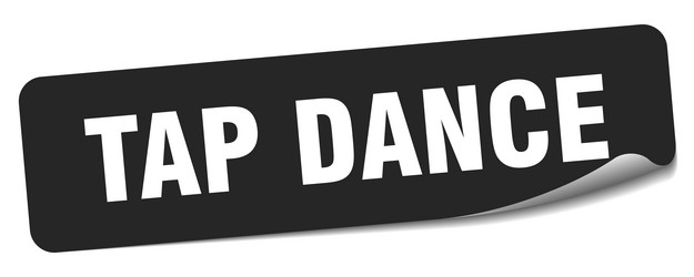 Tap dance sticker tap dance label Royalty Free Vector Image