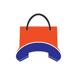 Call store logo design template Royalty Free Vector Image