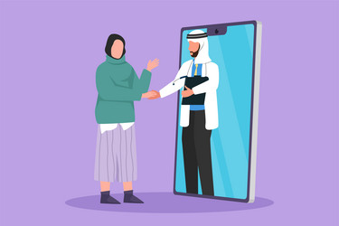 Cartoon flat style drawing female patient Vector Image