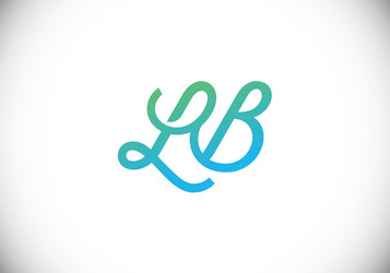 Initial monogram letter lb logo design template l Vector Image