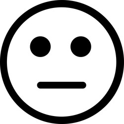 Serious Emoticon Face