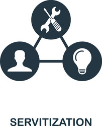 Servitization icon colored simple elements from Vector Image