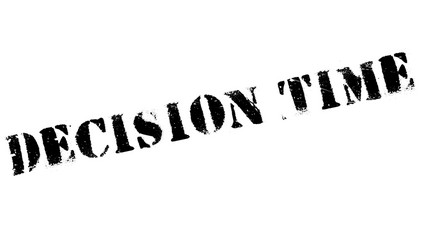 Decision time rubber stamp Royalty Free Vector Image