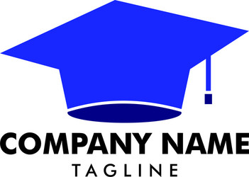 Graduation hat logo education Royalty Free Vector Image