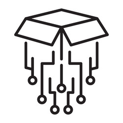 Digital product linear icon product development Vector Image