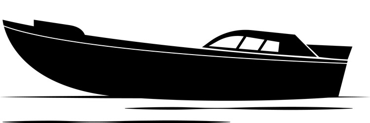 Front view a boat Royalty Free Vector Image - VectorStock