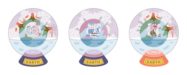 Global warming concept world ocean level rise Vector Image