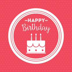 Vinyl happy birthday red card Royalty Free Vector Image