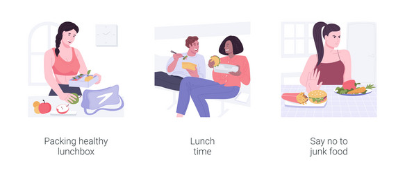 Healthy snack isolated cartoon Royalty Free Vector Image