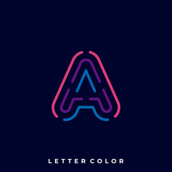 Font alphabet folded from colored paper letter Vector Image