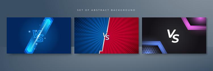 Versus vs background with blue and red light Vector Image