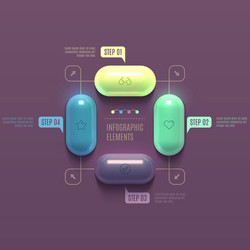 Business infographics capsule concept Royalty Free Vector