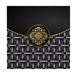 Gold black background design sun indian Royalty Free Vector