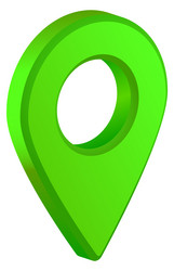 Green geo pin icon map location symbol Royalty Free Vector