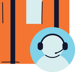 Call center with virtual store Royalty Free Vector Image