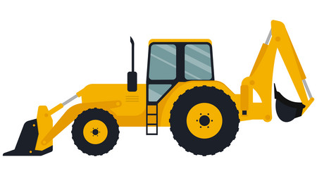 Backhoe Cartoon Loader Vector Images (over 560)