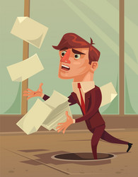 Cartoon careless man or businessman walking Vector Image
