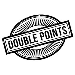 Double points rubber stamp Royalty Free Vector Image