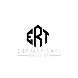 Ert letter logo design with polygon shape Vector Image