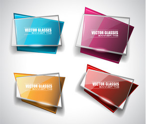 Abstract shiny glass banner Royalty Free Vector Image