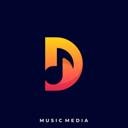 Key note s letter logo music note on initial s Vector Image