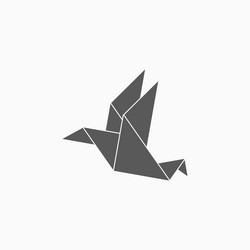 Origami paper bird icon Royalty Free Vector Image
