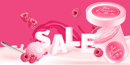 Premium ice cream package label template Vector Image