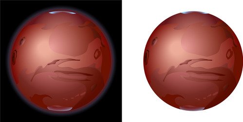 Red planet solar system mars Royalty Free Vector Image