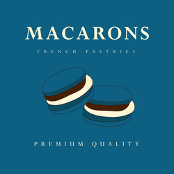 Simple macaron homemade macaron shop sign Vector Image