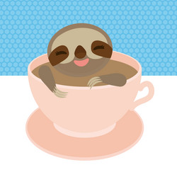 Cute Sloth Coffee Cartoon Vector Images (over 290)