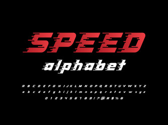 Speed font Royalty Free Vector Image - VectorStock