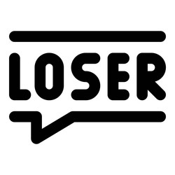 Trolling on social media with a loser comment Vector Image
