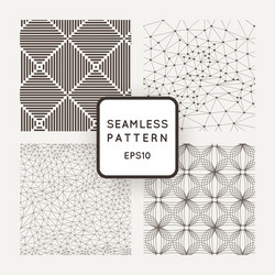 Set of four colorful intricate patterns doodle Vector Image