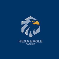 Hexagon eagle logo abstract hexagon eagle logo Vector Image