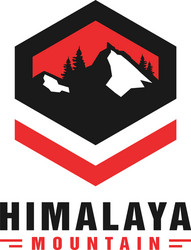 Himalayan mountain logo Royalty Free Vector Image