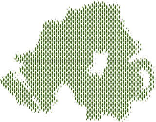 Northern ireland map population demographics Vector Image