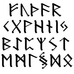 Runes stone Royalty Free Vector Image - VectorStock