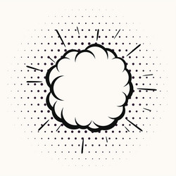 White cartoon bomb explosion set Royalty Free Vector Image