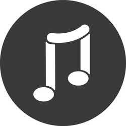 Music note block flat style icon design Royalty Free Vector