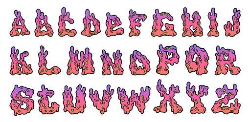 Melting Font Alphabet Vector Images (over 1,200)