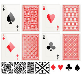 Playing cards clubs shapes background Royalty Free Vector