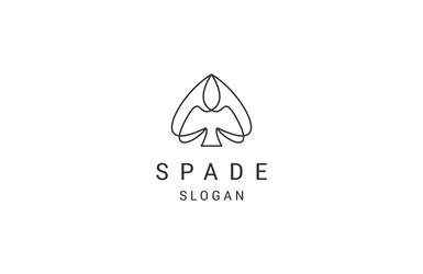 Spade love logo Royalty Free Vector Image - VectorStock