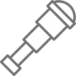 Line drawing cartoon telescope Royalty Free Vector Image