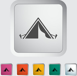 Tourist tent sign icon camping symbol Royalty Free Vector