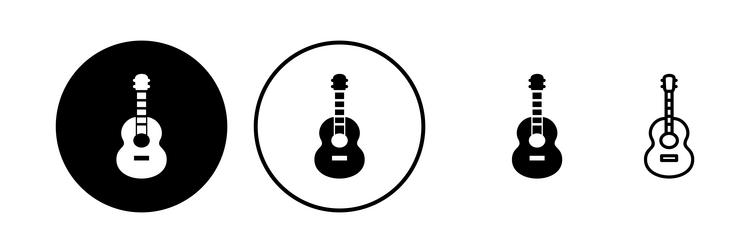 Guitar icon musical instrument sign Royalty Free Vector