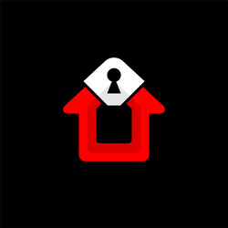 Secure logo safety lock Royalty Free Vector Image