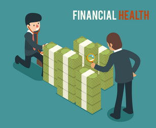 Financial health check isometric 3d Royalty Free Vector