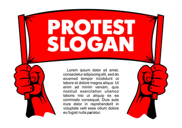 Red flag of protest Royalty Free Vector Image - VectorStock