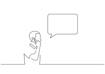 Communication line drawing Royalty Free Vector Image