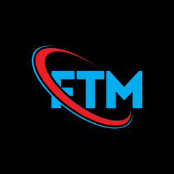 Ftm logo letter design Royalty Free Vector Image